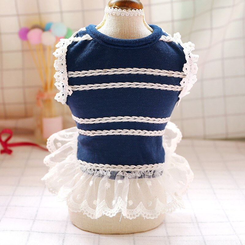 Lace Dog Dress Wedding Skirt Summer Dog Clothes Ca... – Grandado
