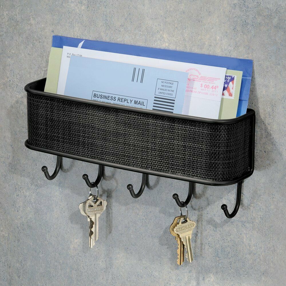 Key Holder Mail Rack Wall Mount Hooks Entryway Mai... – Grandado