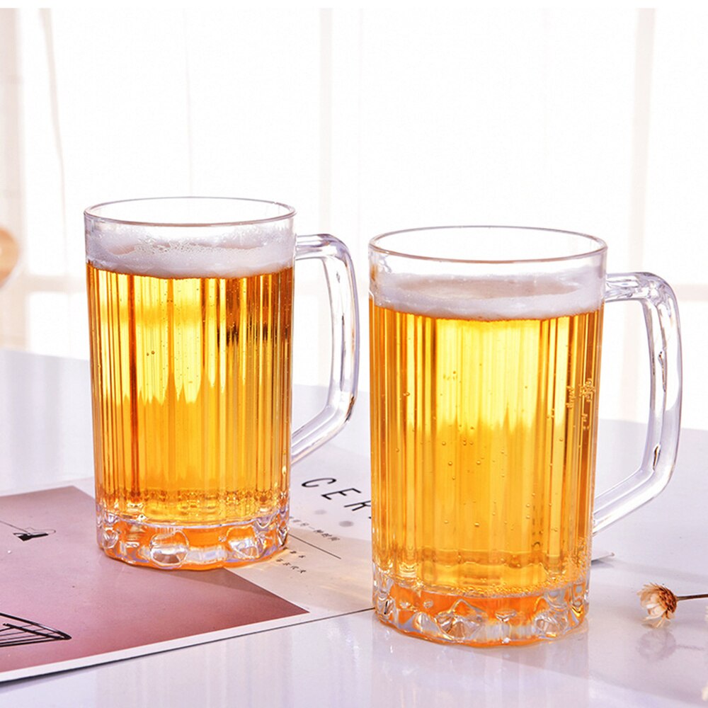 2pcs 500ML Transparent Beer Mug Cup Beer Drinking ... – Grandado