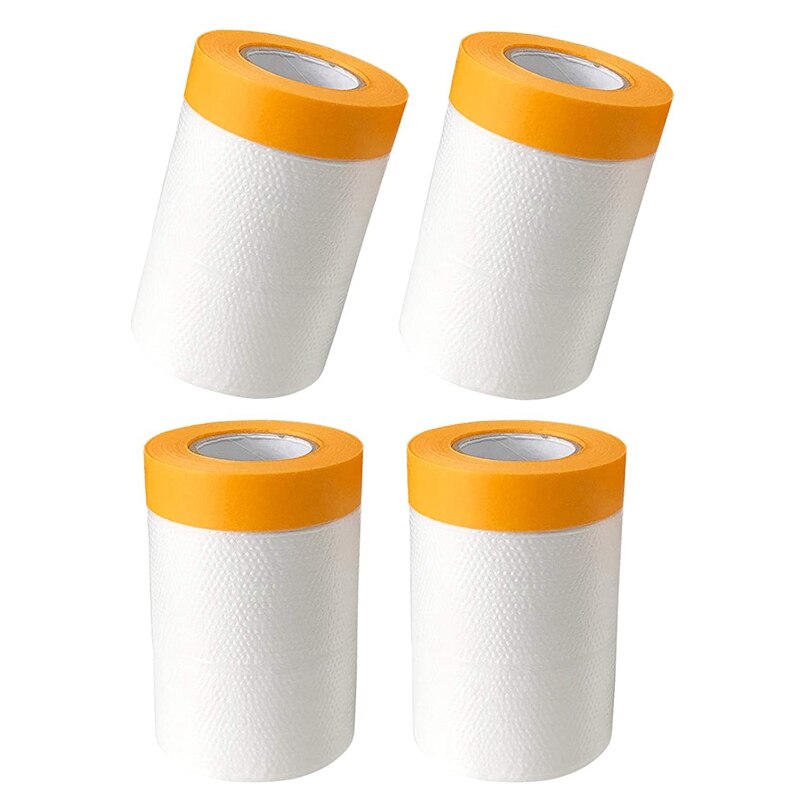 ! 4 Pcs Plastic Dust Sheets Roll 0.55 X 20M Pre-Ta... – Vicedeal