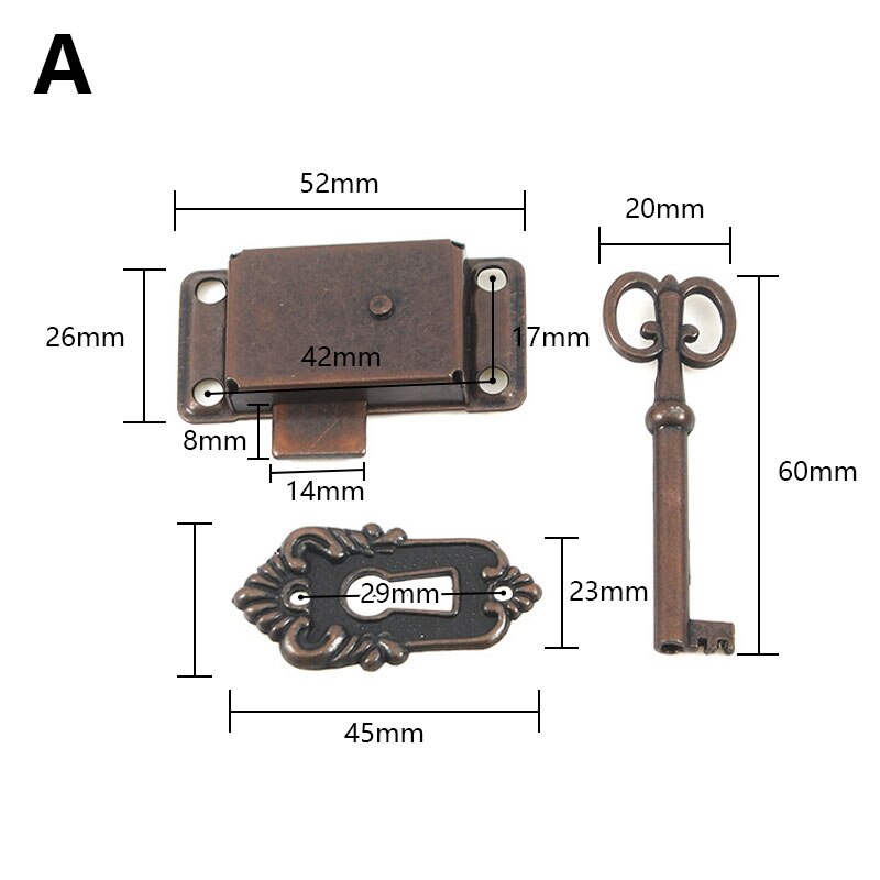 Vintage Cabinet Door Lock Set with Key for Drawer ... – Vicedeal Vintage Cabinet Door Lock Set with Key for Drawer ... – Vicedeal