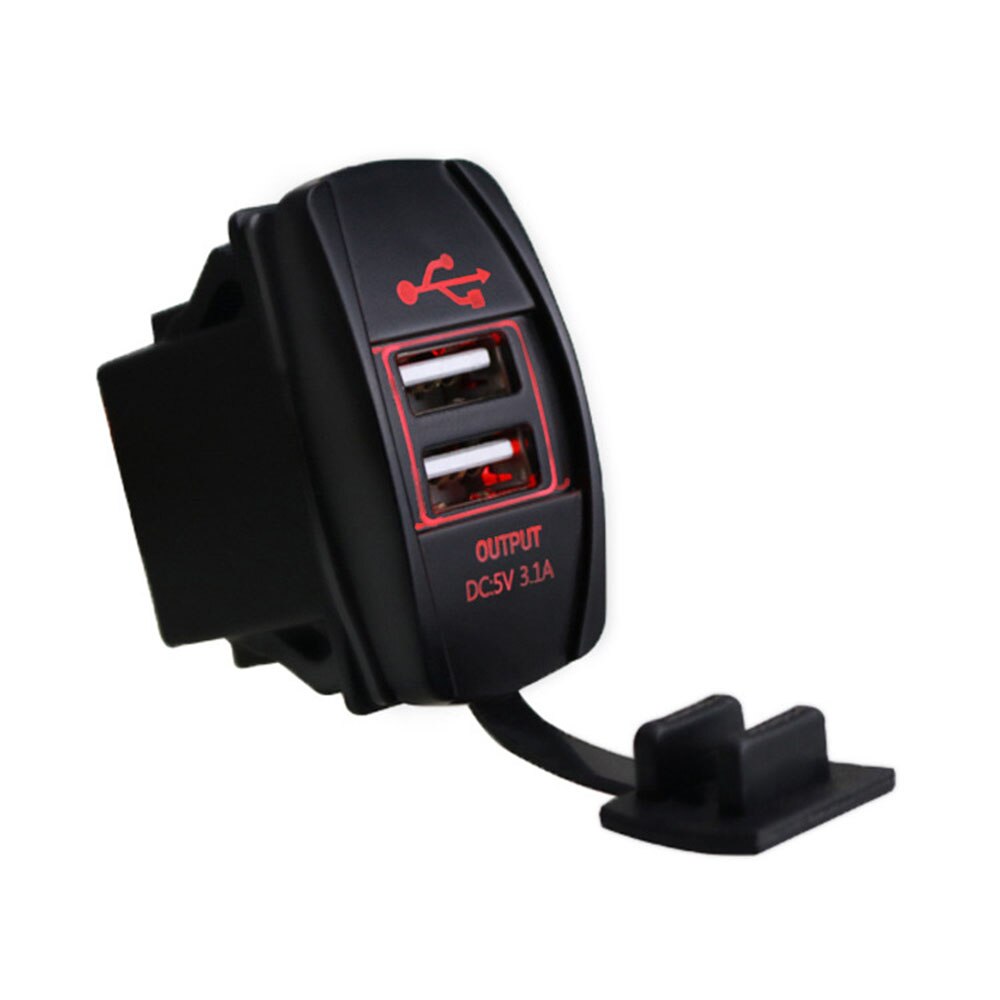 5 Colors 1pcs 3.1a Dual Usb Socket Charger Power A... – Grandado