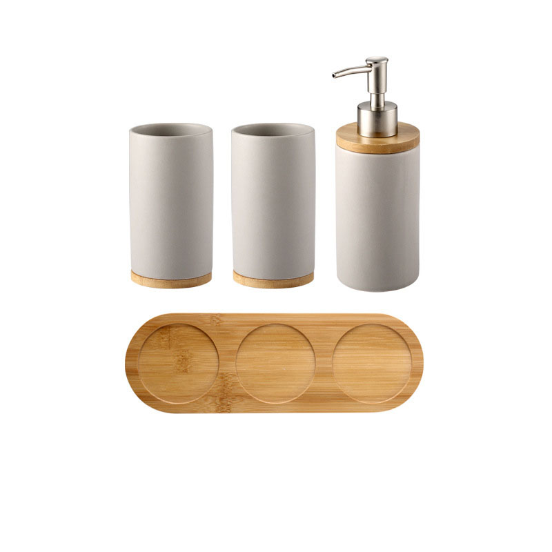 Ceramic Bamboo Gargle Cup Wash Mug Bathroom Teeth ... – Grandado