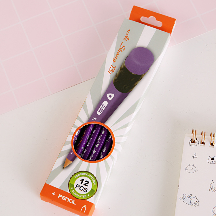 12 Pencils/box wood Personality pencil With eraser... – Vicedeal