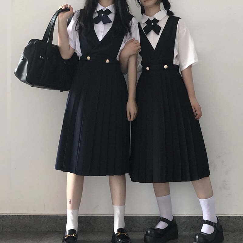 2 Colors Women Japanese Sleeveless Pinafore Dress ... – Vicedeal