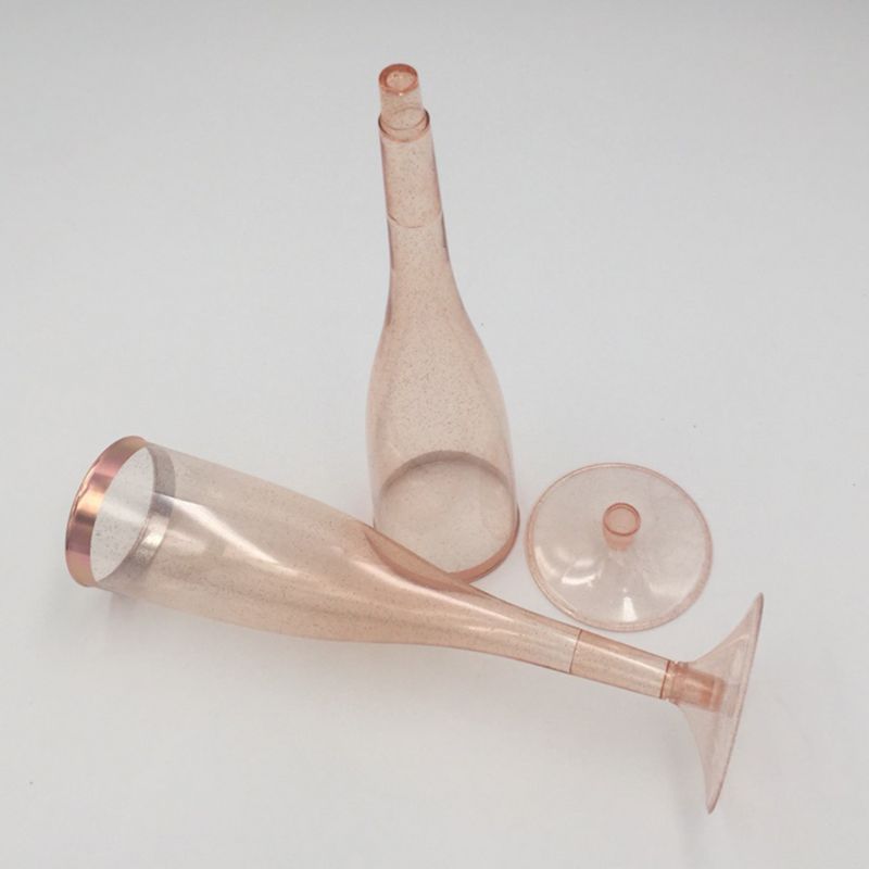 30 pc Rose Gold Rim Gold Glitter Classicware Glass... – Vicedeal