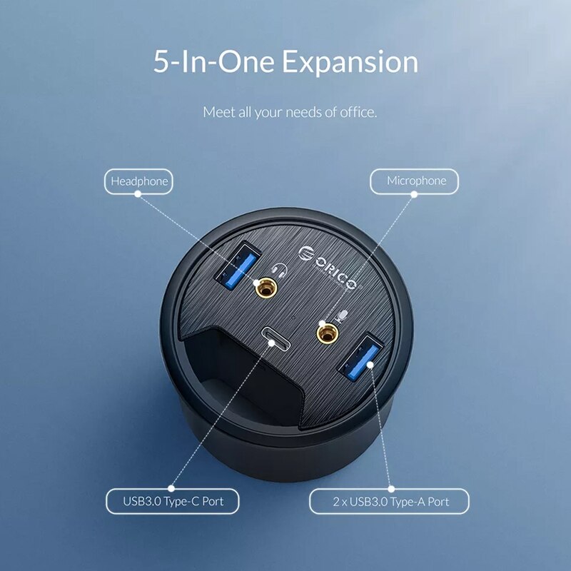 ORICO Desktop Grommet USB 3.0 HUB Type-C o Desk Mo... – Grandado