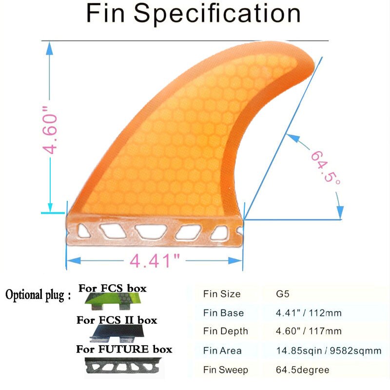 carbonfiber Surfboard Fins FUTURE plug Tri fin Set... – Vicedeal