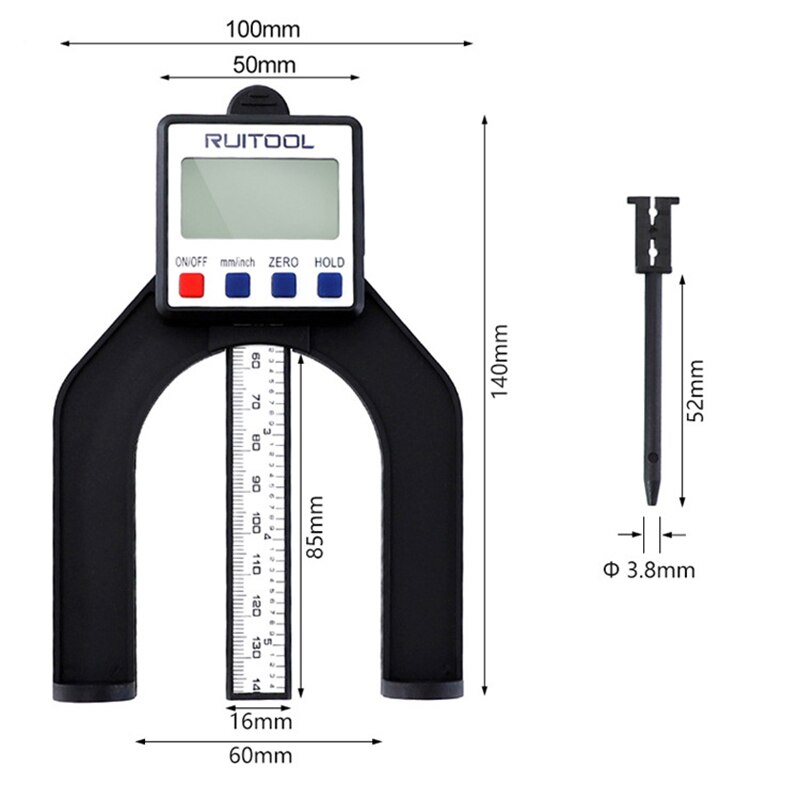 0-80mm digital vise dybdemåler storskjerm elektron... – Grandado