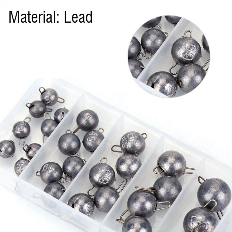 26Pcs/Set 5 Sizes Fishing Weight Sea Fishing Lead ... – Vicedeal