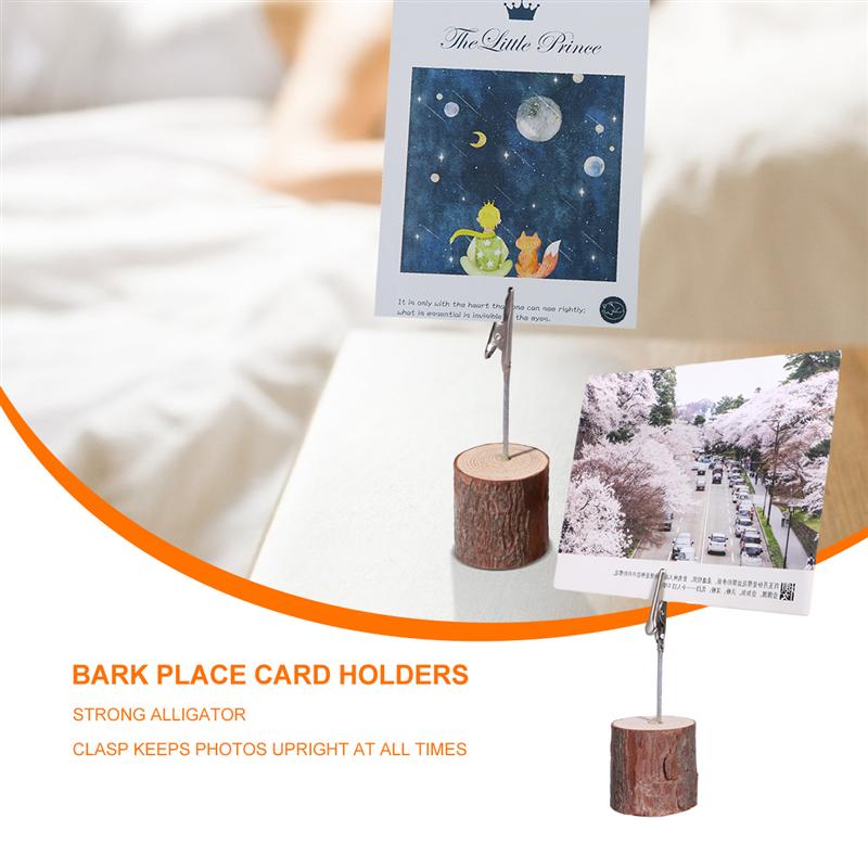 10pcs Wood Place Card Clip Business Card Holders P... – Grandado