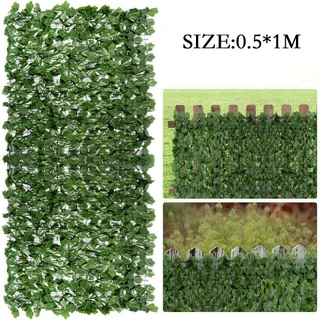 1m/3m Artificial Leaf Hedge Ivy Hedge Garden Fence... – Vicedeal