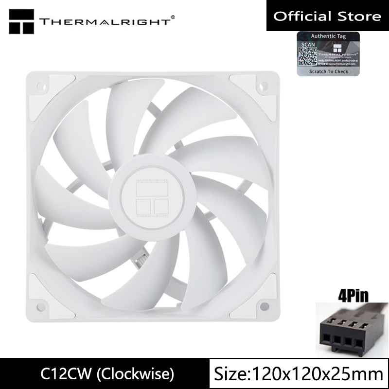 Thermalright TL-C12CW-S chassis fan 12cm4pin PWM A... – Grandado