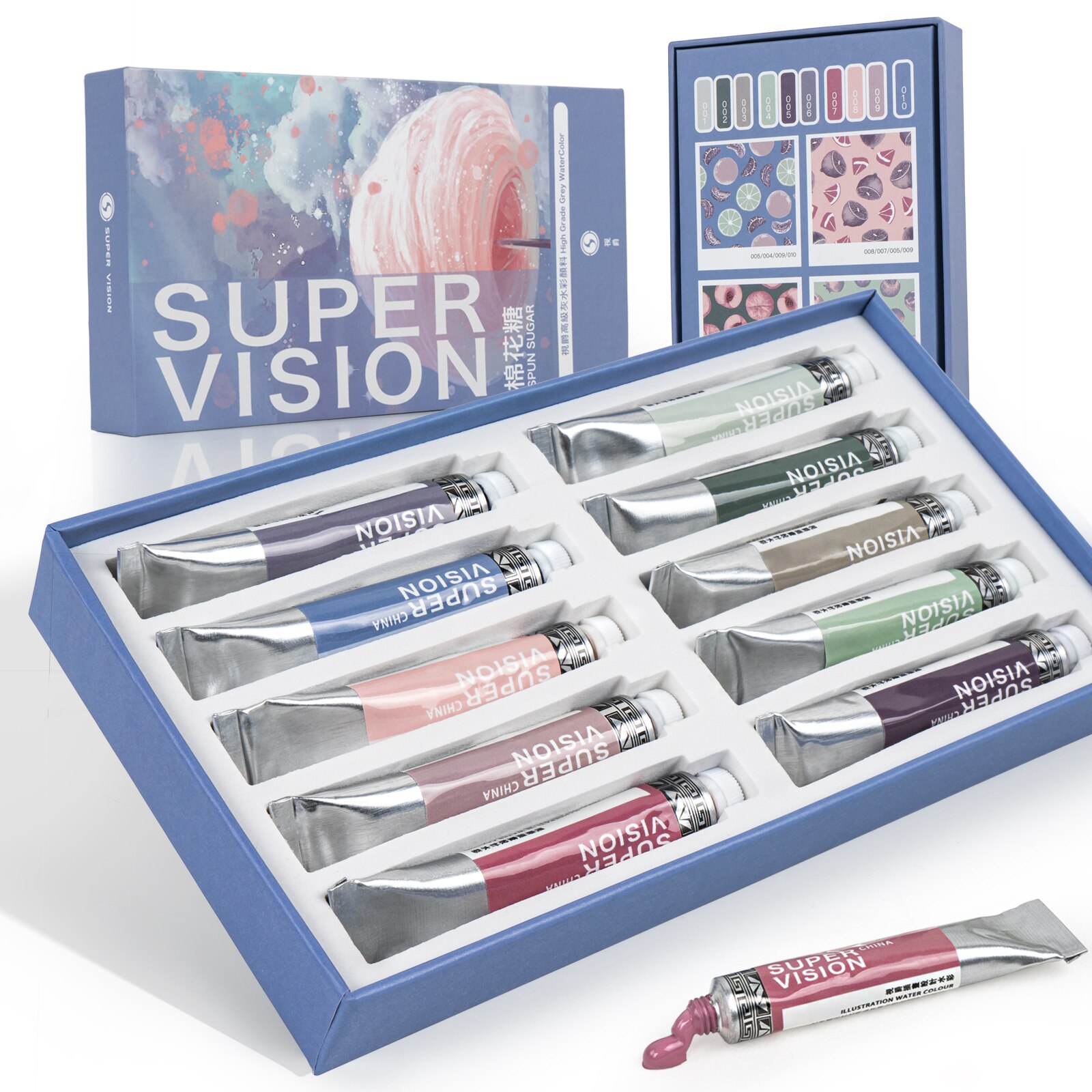 Super Vision Watercolor Paint 10 Colors 8ml Tube S... – Vicedeal