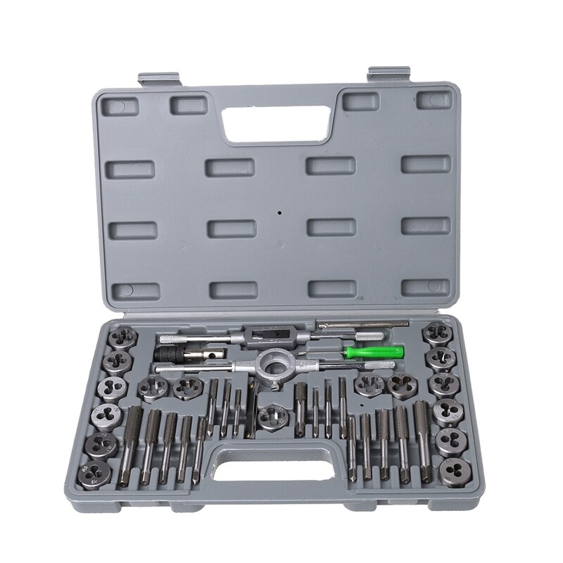 40 Pcs Metric Tap Die Set Hand Threading Tool Tung... – Grandado