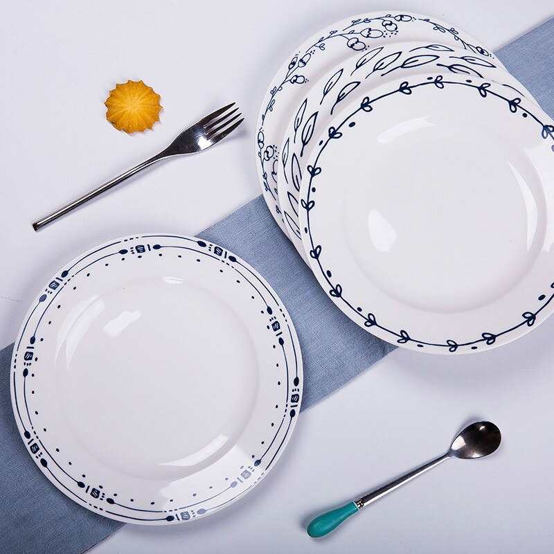 8 inches Ronde Bone China Servies Westerse Voedsel... – Grandado