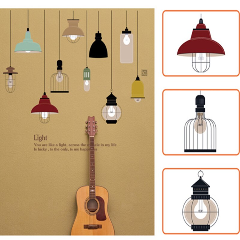 Shine Light Bulb Wall Sticker Living Room Bedroom ... – Grandado