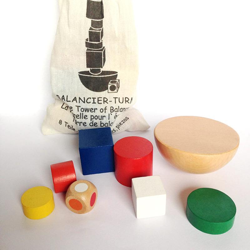 Kids 3D Wood Hemisphere Balance Stacking Game Wood... – Vicedeal