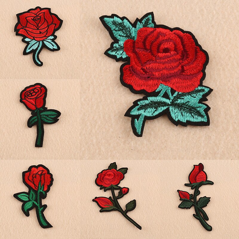1 PCS Rose Flower Embroidered Iron on Patches for ... – Grandado