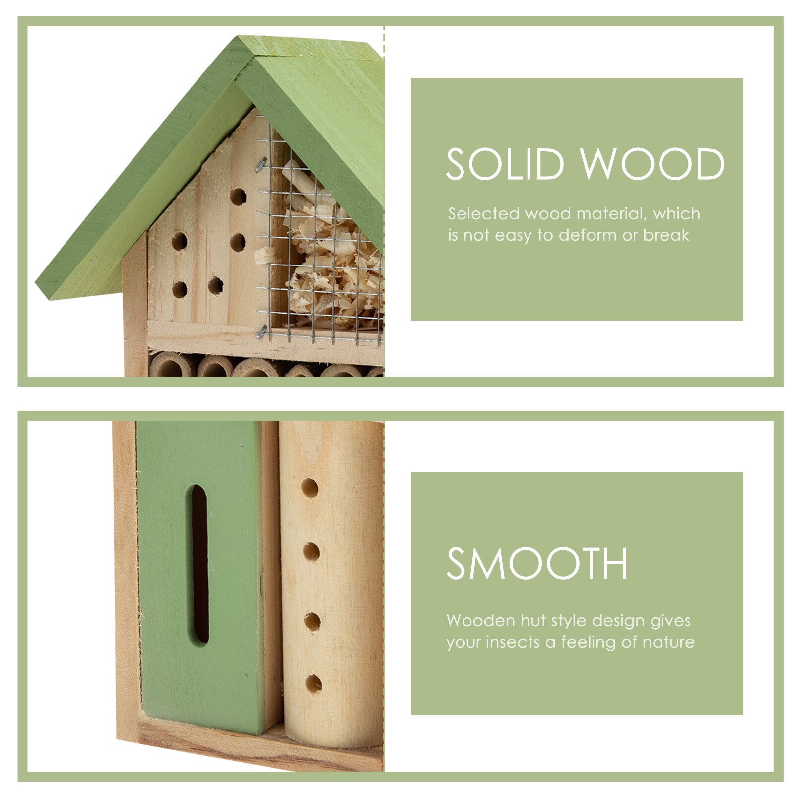 Wooden Insect House Ladybug Habitat Bee Breeding S... – Grandado