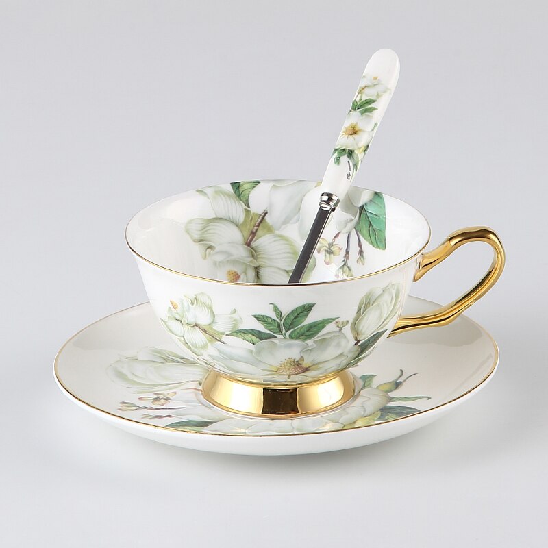 Yolife Camellia Bone China Coffee Set British Porc... – Vicedeal