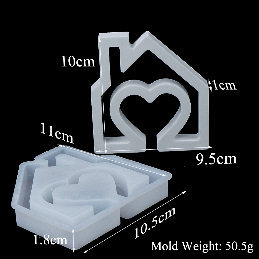 DIY Hart Huis Kandelaar Siliconen Mal Huizen Ornam... – Grandado