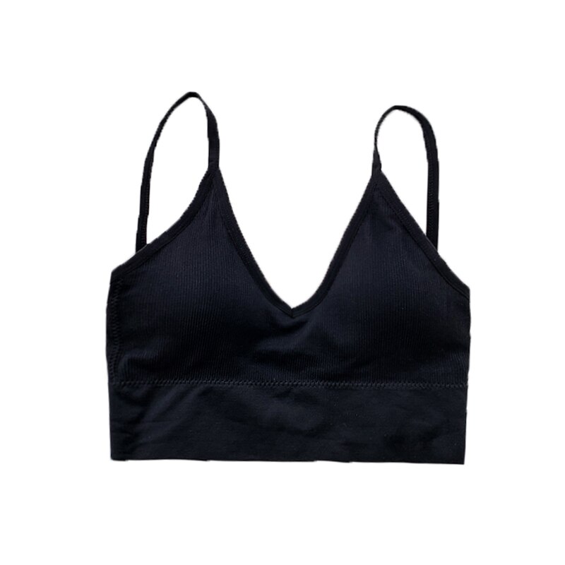 GCAROL Women V Neck Gather No Steel Ring Sports Br... – Vicedeal