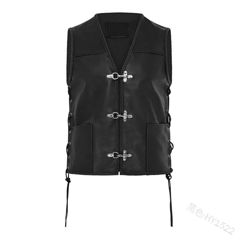 Wepbel Plus Size Punk Motorfiets Vest Korte Slanke... – Vicedeal