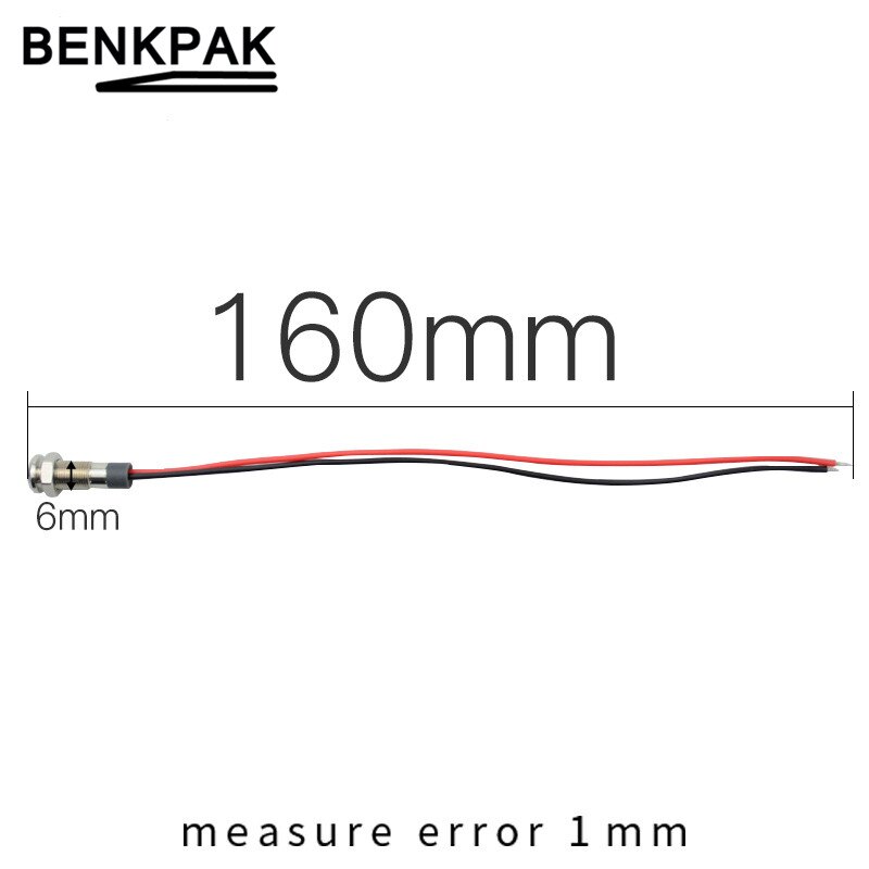 6mm LED indicator light 3V 6V 12V 24V 220V signal ... – Grandado