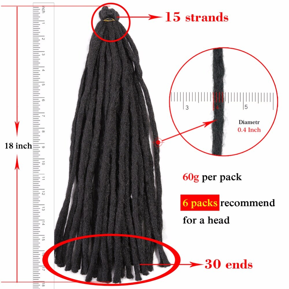 Wignee High Temperature Synthetic Fiber Dreadlock ... – Grandado