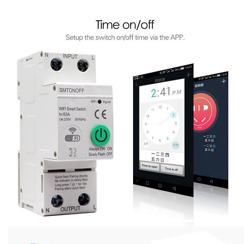 2P Din Rail WiFi Circuit Breaker Smart Timer Switc... – Grandado