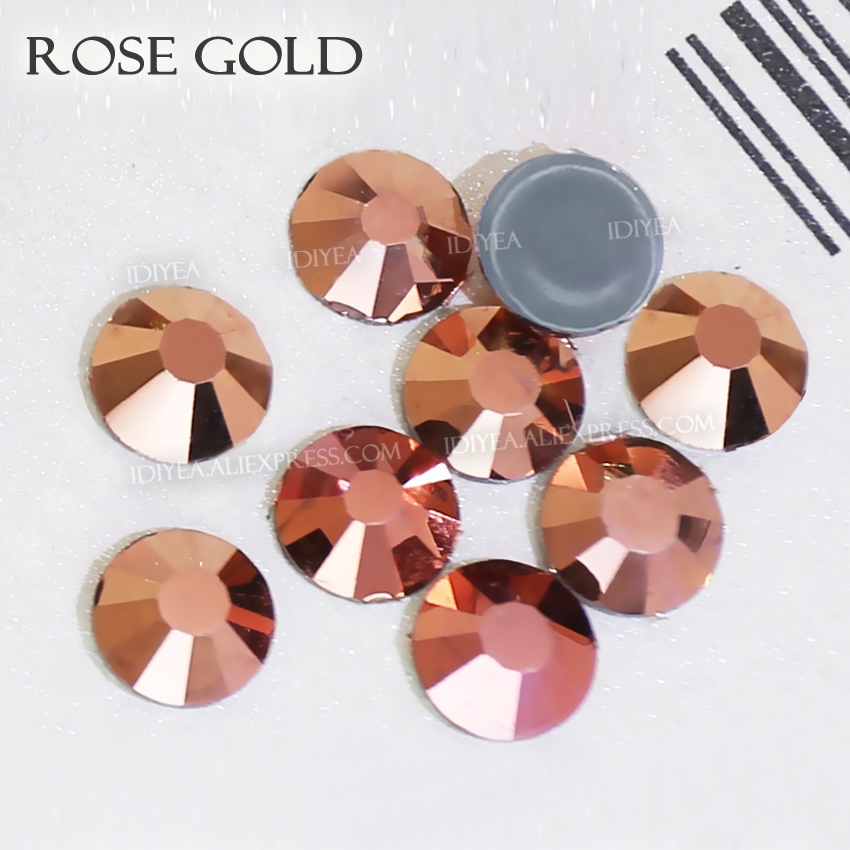 Rose Gold glas fix strass strass kristalle hotfix ... – Vicedeal