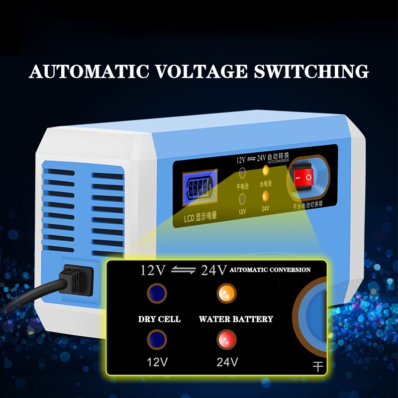Full Automatic Car Battery Charger Pulse Repair LC... – Grandado