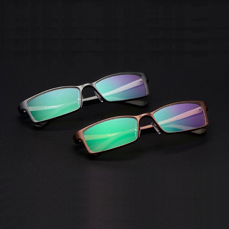 Aluminum Men Wide Face Prescription Eyeglasses Ful... – Grandado