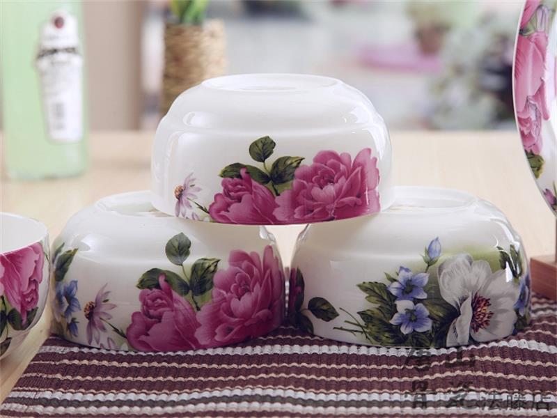 12-piece set, floral blossom , bone china dish set... – Grandado