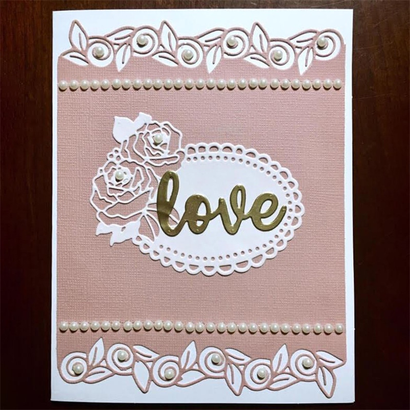 InLoveArts Rose Flower Frame Metal Cutting Dies fo... – Grandado