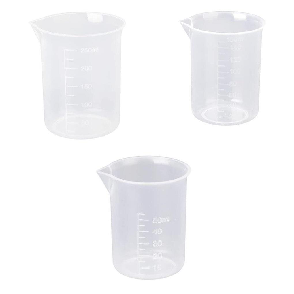 3 Pcs/set Plastic Measuring Cup Laboratory Work Ex... – Grandado
