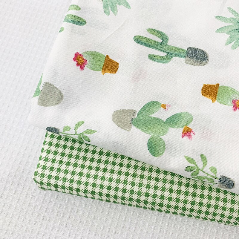 Green Series Print Cotton Twill Fabric By Meters S... – Grandado