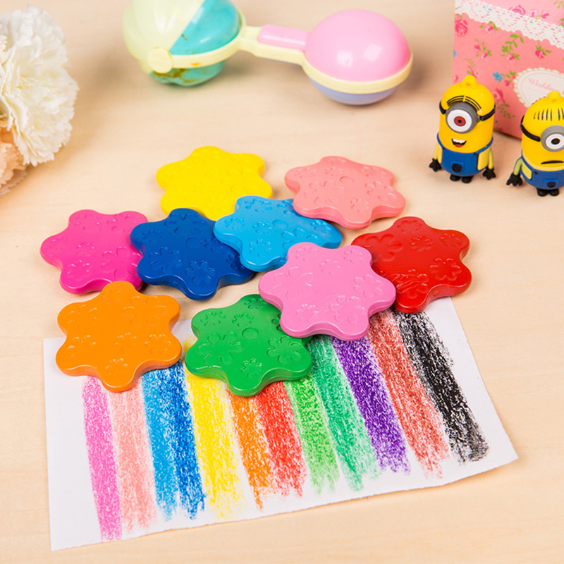 cute finger snowflake shape oil pastel for kids pa... – Grandado