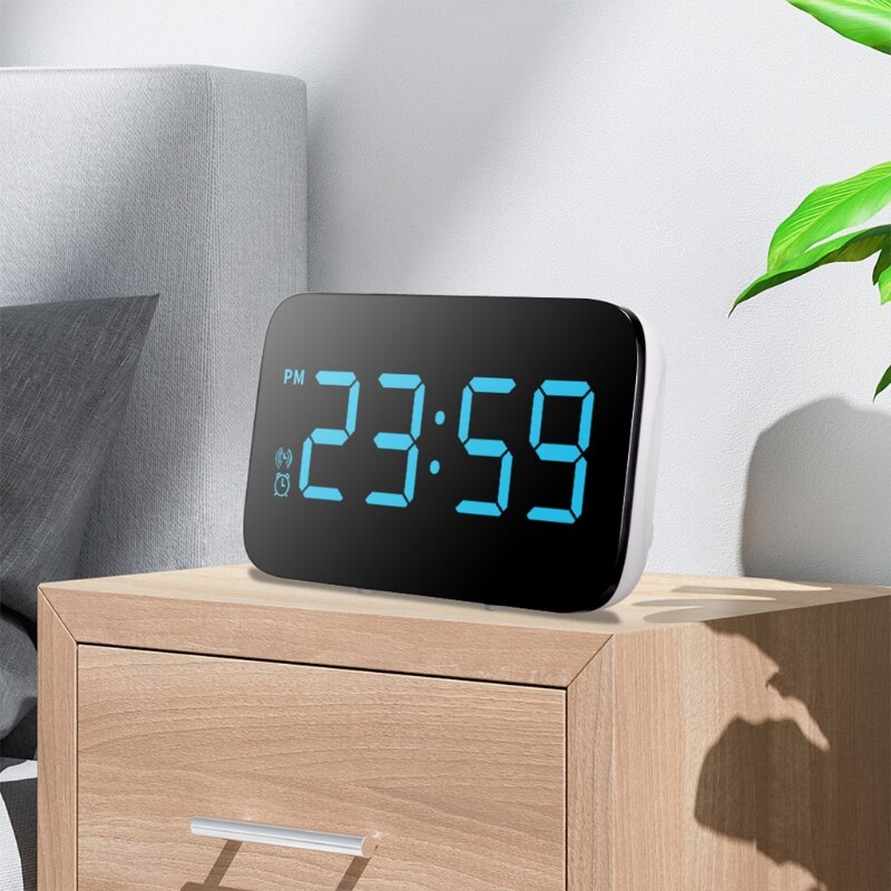 LED Digital Voice Control Alarm Clock Dual USB Pow... – Vicedeal