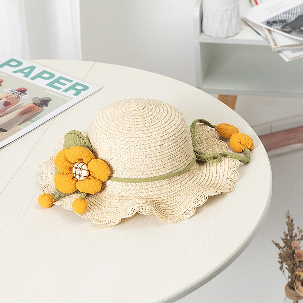 2-8 Years Girl Hat Sunflower Straw Hat Summer Beac... – Grandado