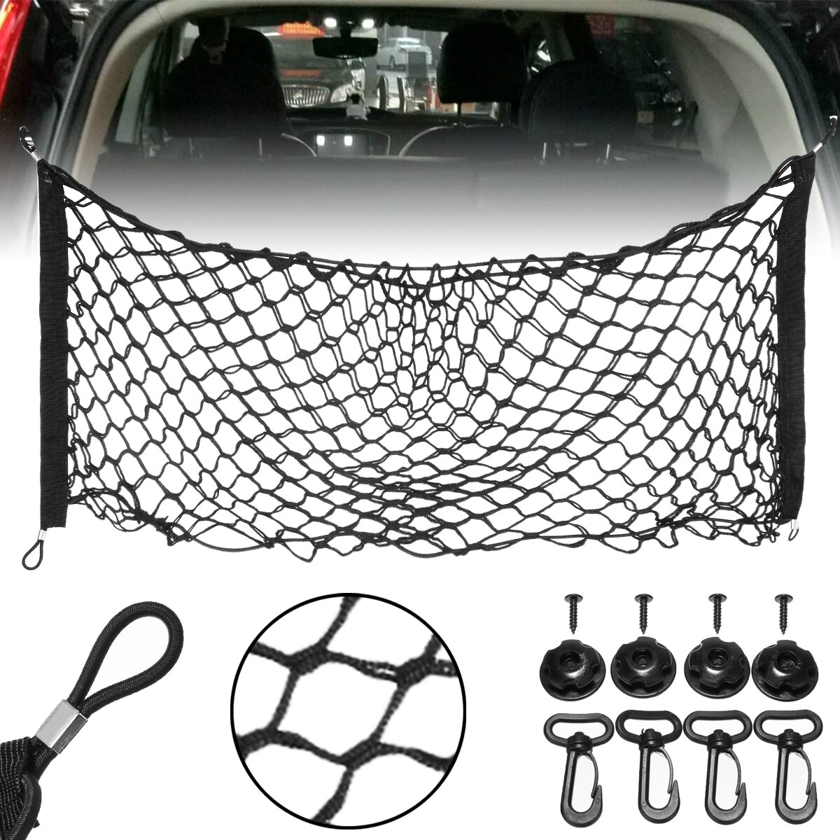 Car Trunk Nets 90 x 40 cm Elastic Strong Nylon Car... – Grandado