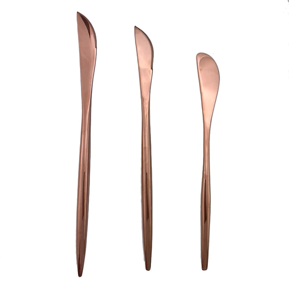 1-Peice Rose Gold Cutlery Set Wedding Dinnerware S... – Vicedeal