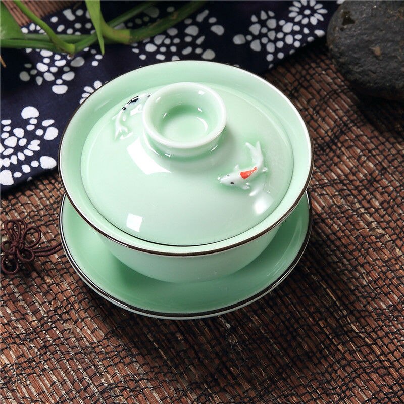 [GRANDNESS] ] Longquan Celadon Gaiwan Gongfu Tea S... – Grandado