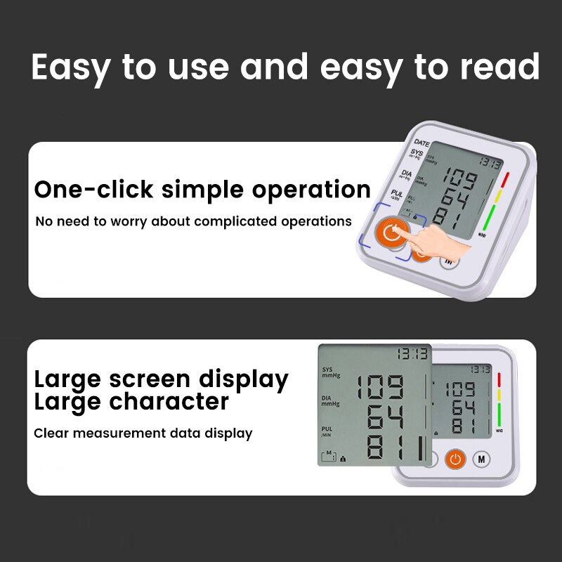 BP Automatic Pressure Upper Arm Blood Pressure Mon... – Vicedeal