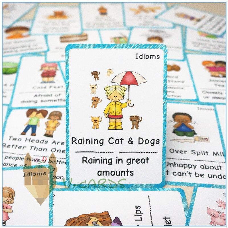 16Pcs/Set Idioms Flashcards Memory Game 32 Sentenc... – Grandado