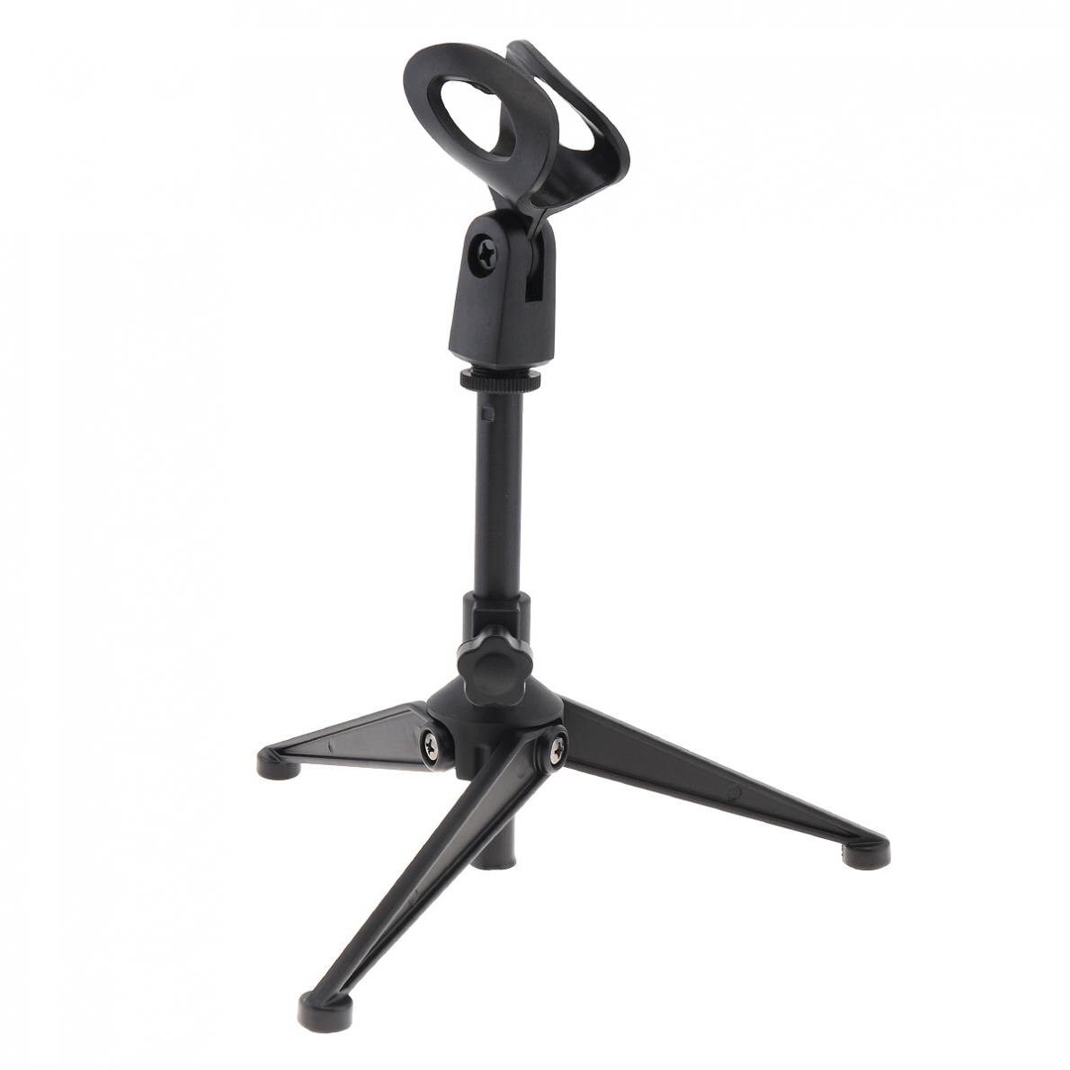 Mini Portable Black Table Tops Microphone Stand wi... – Vicedeal