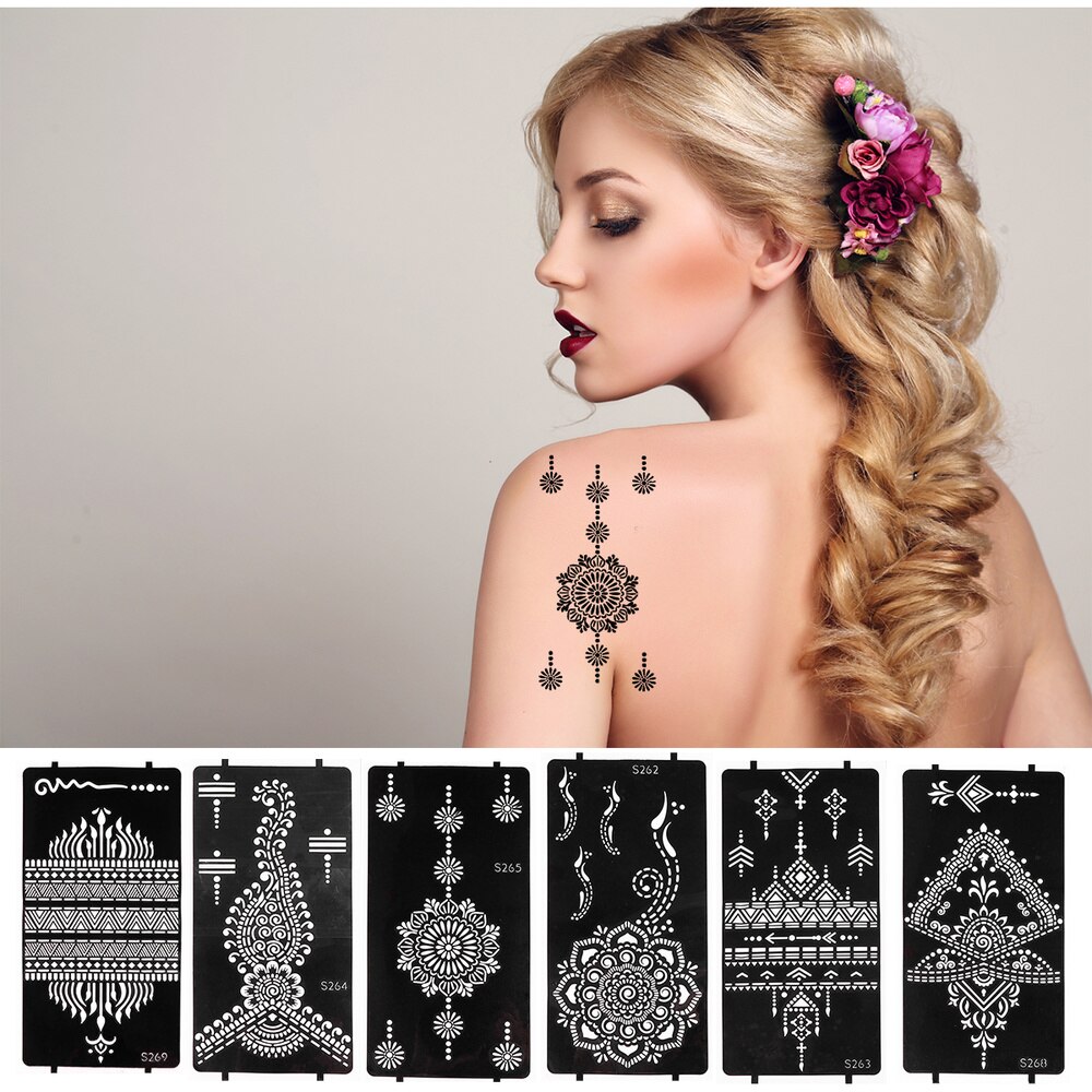 10 Sheets Hollow Out Tattoos Template Tattoos Temp... – Grandado