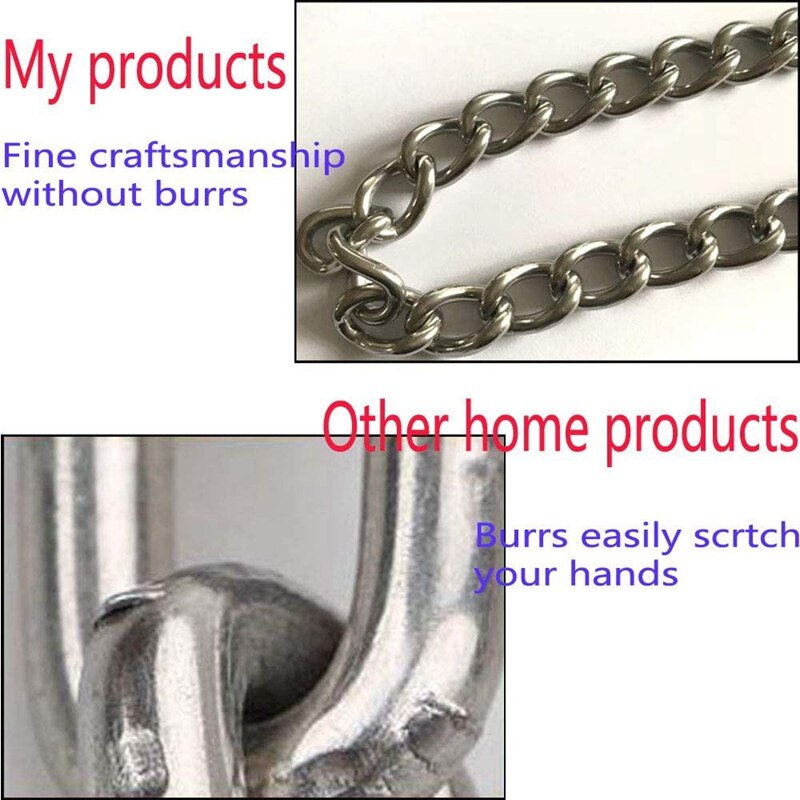 Hanging Chair Chain with Two Carabiners, Stainless... – Grandado