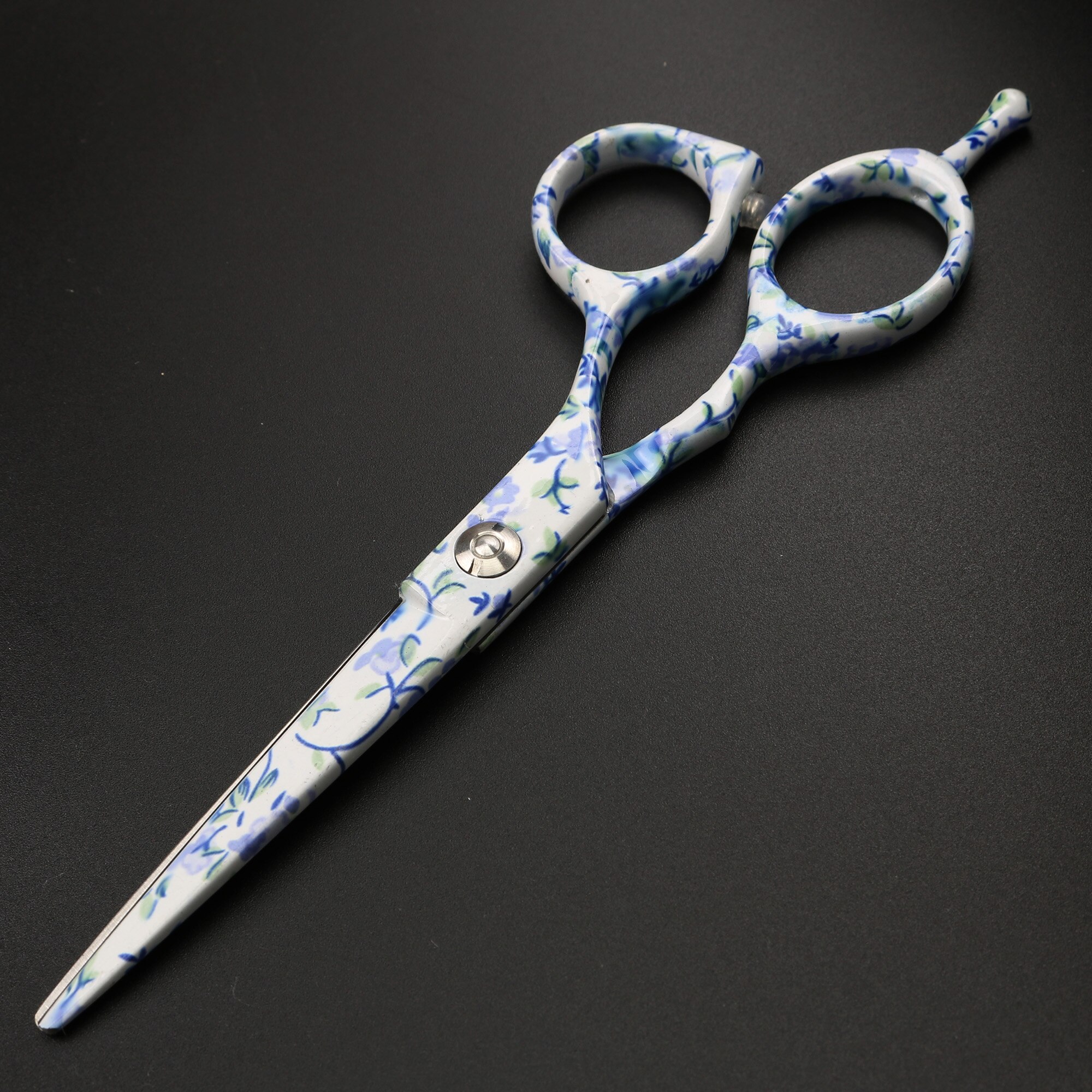 6 Inch Blue Hair Cutting Scissors and razor Set Ha... – Grandado